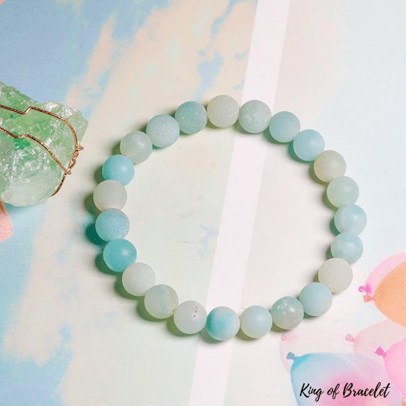 Bracelet en Amazonite Matte Qualité AAA+